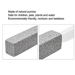 MOUMOUTEN 2pcs Pumice Stone Toilet Bowl Cleaner Efficient Toilet Bowl Cleaner Brush with Curved PP Handlee for Tiles BBQ Grills