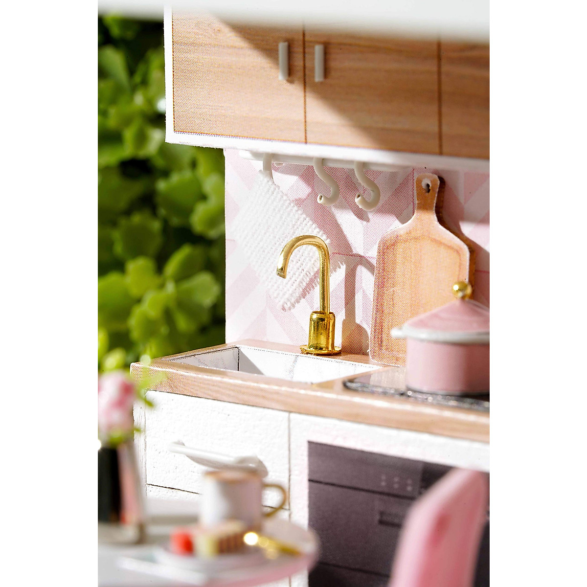 Flever Wooden DIY Dollhouse Kit, 1:32 Scale Miniature with Furniture, Dust Proof Cover, Creative Craft Gift with The Nordic Apartmen for Lovers and Friends (Warm The Heart of Life)