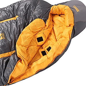 NEMO Sonic Down Mummy Sleeping Bag - Regular - Goodnight Gray/Torch