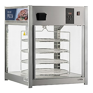 KoolMore 18 in. Commercial Pizza Display Warmer with 4 Rotating Racks in Stainless-Steel (KM-HPD4-18)