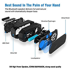 Bluetooth Speakers,Portable Bluetooth Wireless Speaker,Hi-Quality Sound & Bass,IP67 Waterproof Outdoor Speaker,16-Hour Playtime,Bluetooth 5.0 Phone Speakers,Built-in Mic for Home,Outdoors,Travel