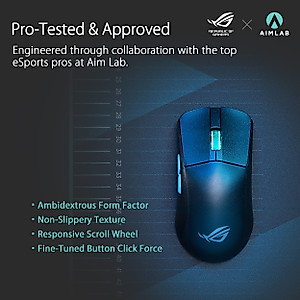 ASUS ROG Azoth 75" Wireless DIY Custom Gaming Keyboard & ROG Harpe Ace Aim Lab Edition Gaming Mouse, 54 g Ultra-Lightwieght, Connectivity