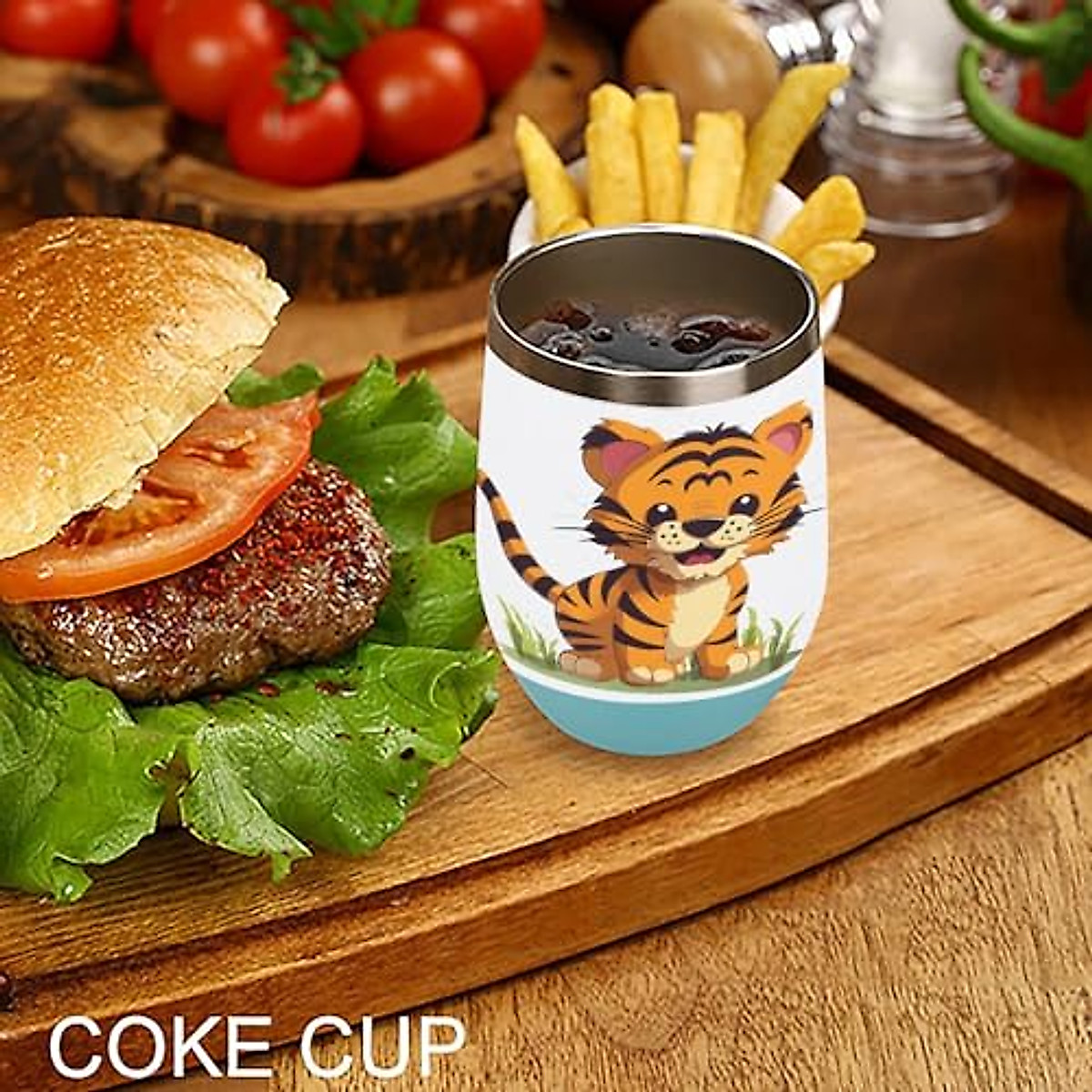 WYUSPGK 304 Stainless Steel Insulated Cup, Spotted Tiger Print Smooth Rim, Durable & Reusable - Perfect for Office, Home, And Travel