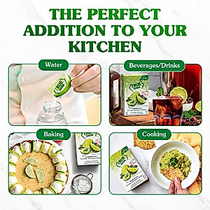 TRUE LIME Water Enhancer, Bulk Dispenser Pack (100 Packets), 0 Calorie Drink Mix Packets For Water, Sugar Free Lime Flavoring Powder Packets, Water Flavor Packets Made with Real Limes(Pack of 1)