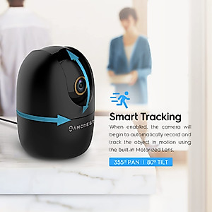 Amcrest 4MP WiFi Camera Indoor, Dog Camera, Sound & Baby Monitor, Human & Pet Detection, Motion-Tracking, w/ 2-Way Audio, Pan/Tilt Wireless IP Camera, Night Vision, Smart Home ASH41-B