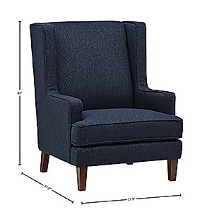 Amazon Brand – Stone & Beam Highland Modern Living Room Wingback Accent Chair, 31.9"W, Denim