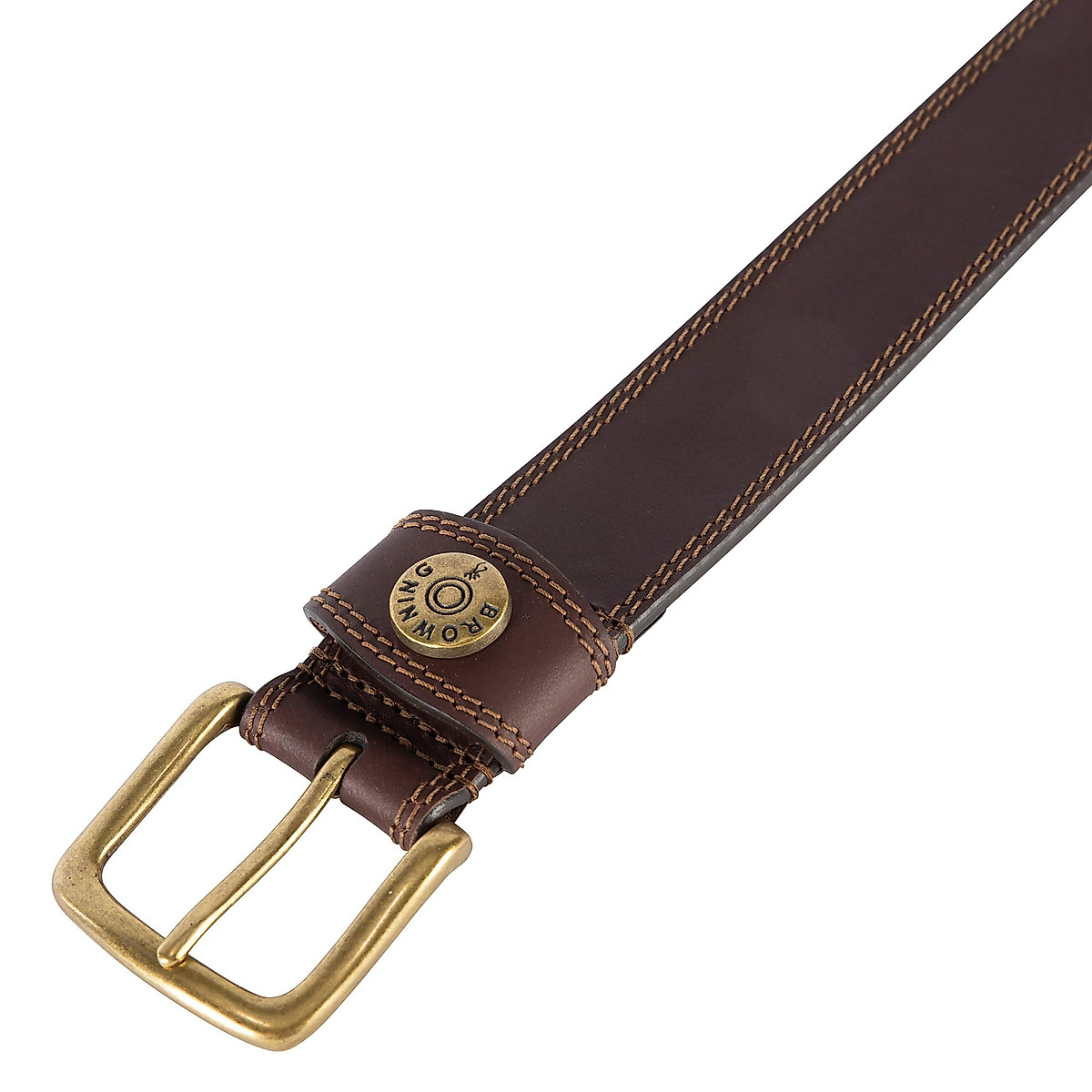 Browning Mens Belt, Leather Slug (Brown), 36 US