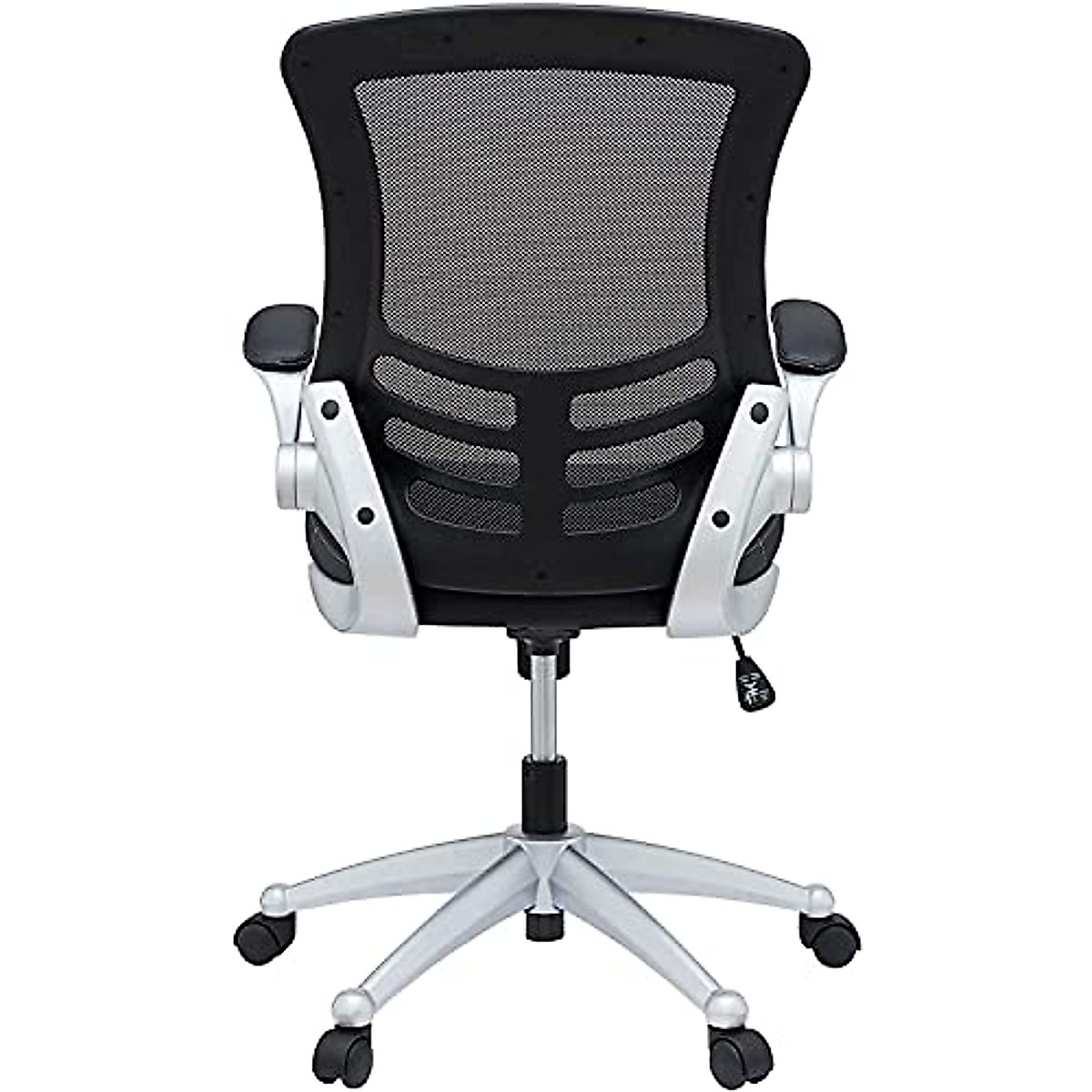 Modway Attainment Mesh Back and Vinyl Seat Modern Office Chair in Black