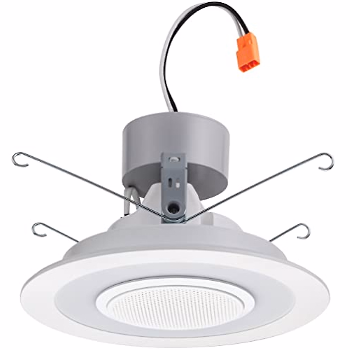 Lithonia Lighting 6SL RD 07LM 3000K 90CRI MW 6-Inch Dimmable LED Module with Integrated Wireless Bluetooth Speaker, 720 Lumens, 120 Volts, 13 Watts, Wet Listed, Matte White