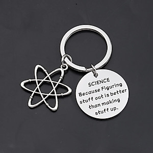 KUIYAI Science Because Figuring Stuff Out Is Better Than Making Stuff Up (stuff up keychain)