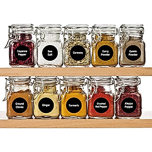 Megavava 281 Kitchen Pantry Labels + 144 Preprinted Round 1.5" Spice Labels,Pantry Labels for Containers, Food Label Stickers