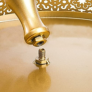 Suwimut 3-Set Cake Stand Gold Antique Metal Round Cupcake Stands Metal Dessert Display for Wedding Birthday Party, 12 Inch, 10 Inch, 8 Inch