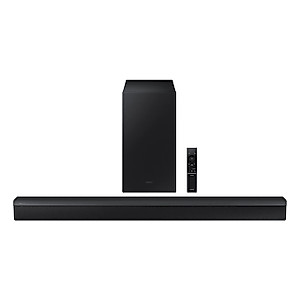 SAMSUNG HW-B450 2.1ch Soundbar w/Dolby Audio, Subwoofer Included, Bass Boosted, Wireless Bluetooth TV Connection, Adaptive Sound Lite, Game Mode, 2022 (Renewed)