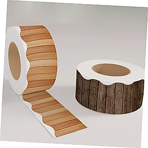 STOBOK 1 Roll whiteboard The office stickers decorative items sticker blackboard frame decor classroom bulletin board decors wood grain decorate plank border trim board decorations