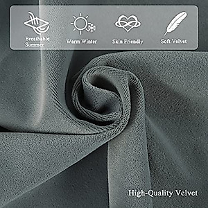 iPormis King Size Platform Bed Frame, Velvet Upholstered Bed Frame with Button Tufted & Nailhead Headboard, Wooden Slats Support, No Box Spring Needed, Noise-Free, Gray