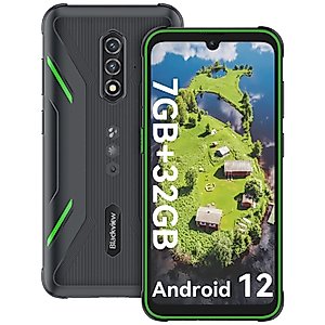 Blackview Rugged Phones Unlocked, BV5200 Unlocked Cell Phone, 7GB+32GB/1TB Expandable, Android 12 Smart Phone, IP68/IP69K Waterproof, 5180mAh Battery, 6.1" HD+13MP Camera, Face Unlock, NFC,Glove Mode