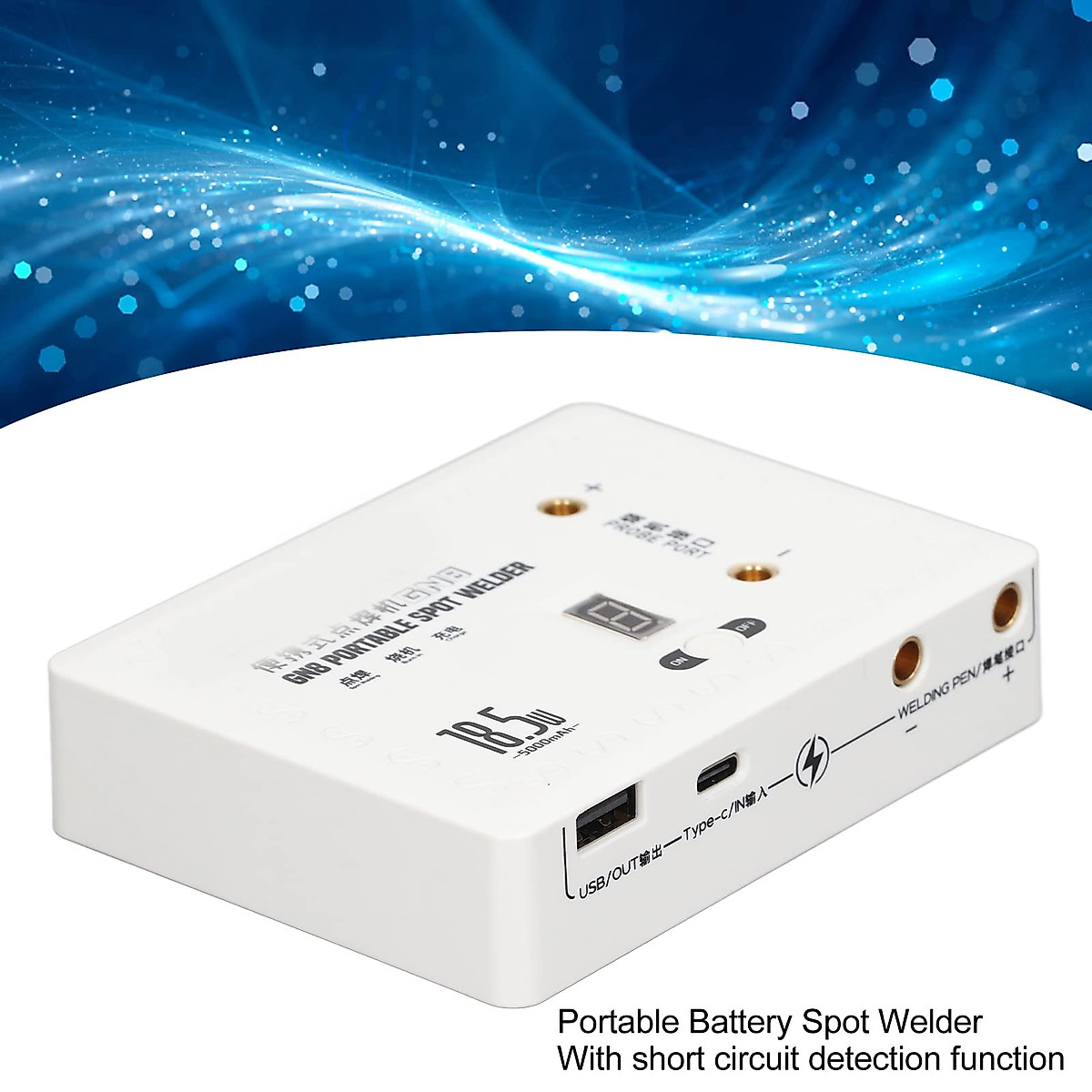 Repair Spot Welder, 8 Adjustable Output Power Spot Welding Machine Multifunctional 5000mAh Batteries for Electronics Repair