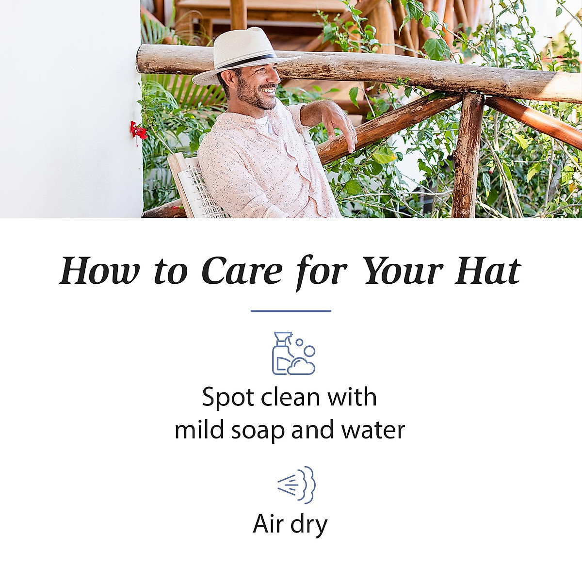 Wallaroo Hat Company Men’s Carter Fedora – UPF 50+ Sun Protection, Wide Brim, Packable Design and Adjustable Sizing – Sun-Smart Hat for Resort, Travel and Outdoor Events (Large/X-Large, Ivory/Stone)