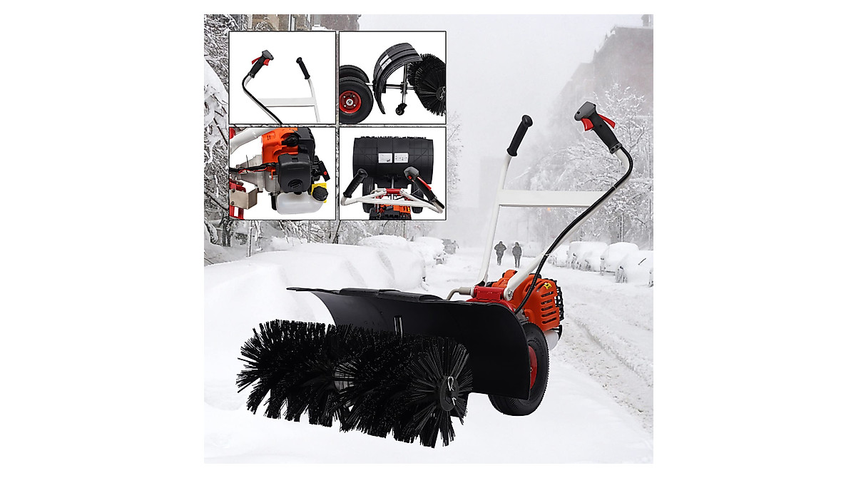 Powerful 52cc Snow Sweeper - Efficient Outdoor Cleaning