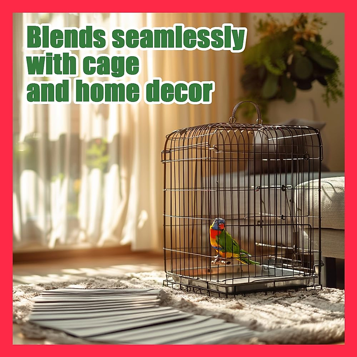 HASHI Bird Cage Liner - 120 Disposable Sheets, 31" x 21.5", 5.5 lb - Made from Acid-Free Newsprint. Non-Toxic for Birds, Ideal for Packing, Pet Cages, Crafts, Shipping, and Moving. Easy to Clean