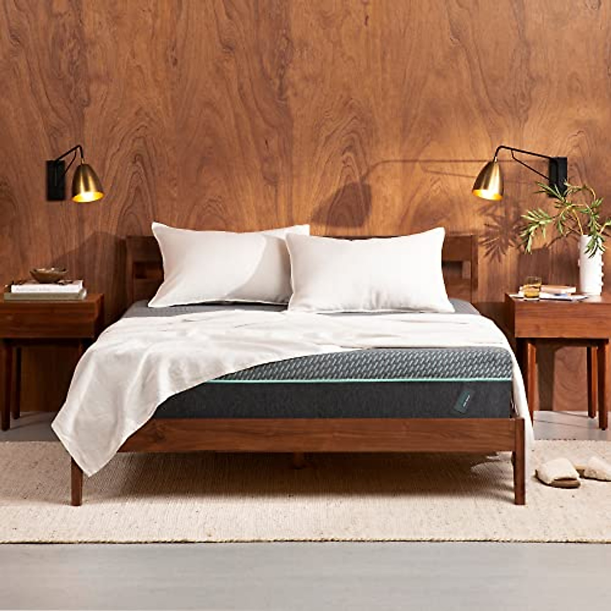 Tuft & Needle 2023 Mint Hybrid Medium Plush Twin Size Mattress in a Box, Cooling Adaptive Foam, Pocketed Coil Support, 100 Night Trial, Fiberglass Free, CertiPUR-US, 10-Year Limited Warranty