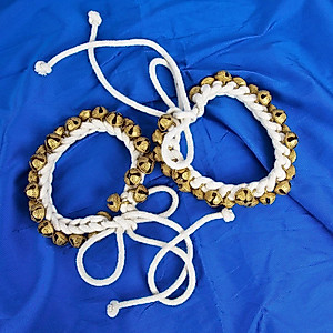 Arts Of India Ghungroo 50-50 Bells Pair, Ghungru 2 cm 14 No. Big Bells (Total 100 Bells) Dancing Bells ghungroo kathak 50 bells