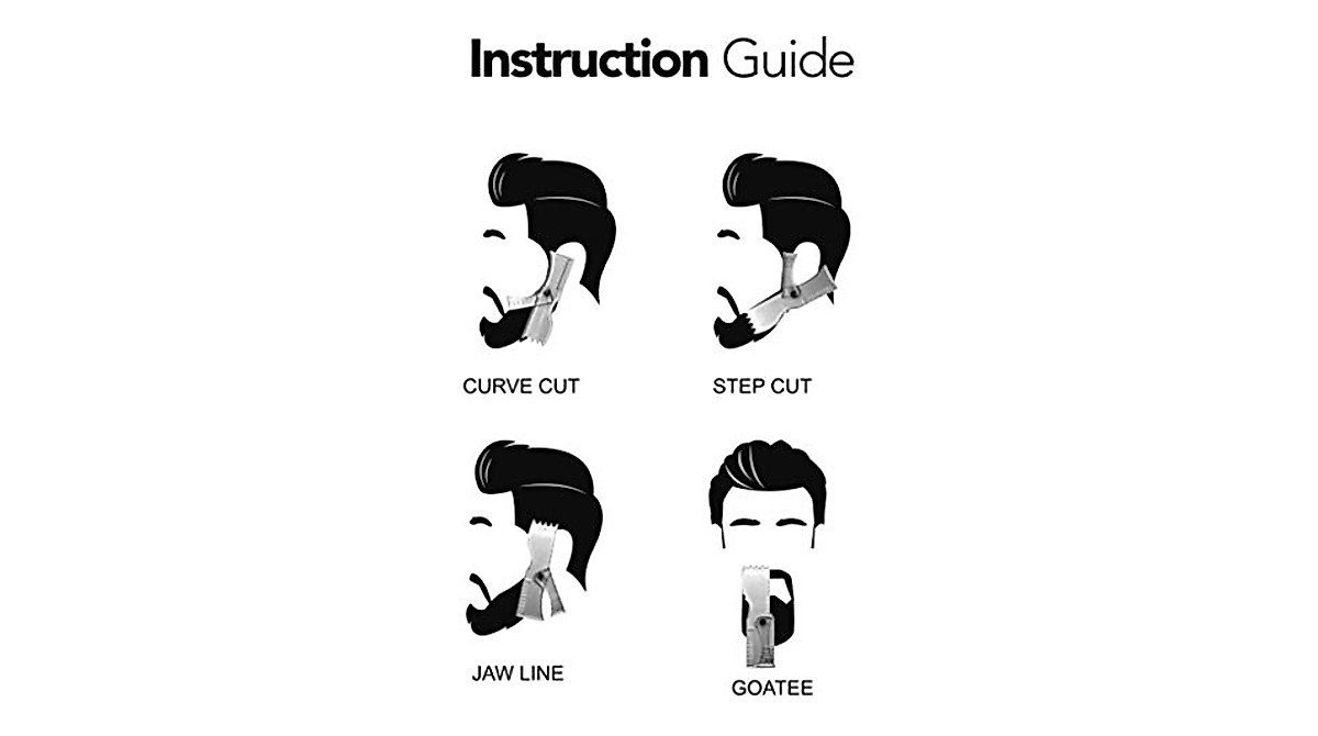 Beard All-In-1 Men Comb & Stencil Kit for Perfect Grooming