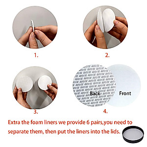 zmybcpack 12 Pack 7.7 OZ Clear Plastic Jars with Lids, A Spatula, A Pen & Labels -Refillable Round Low Profile Containers/Plastic Slime Travel Jars for Lotions, Body/Sugar Scrub, Creams