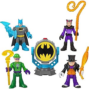 Fisher-Price Imaginext DC Super Friends Batman Toys Bat-Tech Bat-Signal 9-Piece Figure Set for Preschool Pretend Play Kids Ages 3+ Years