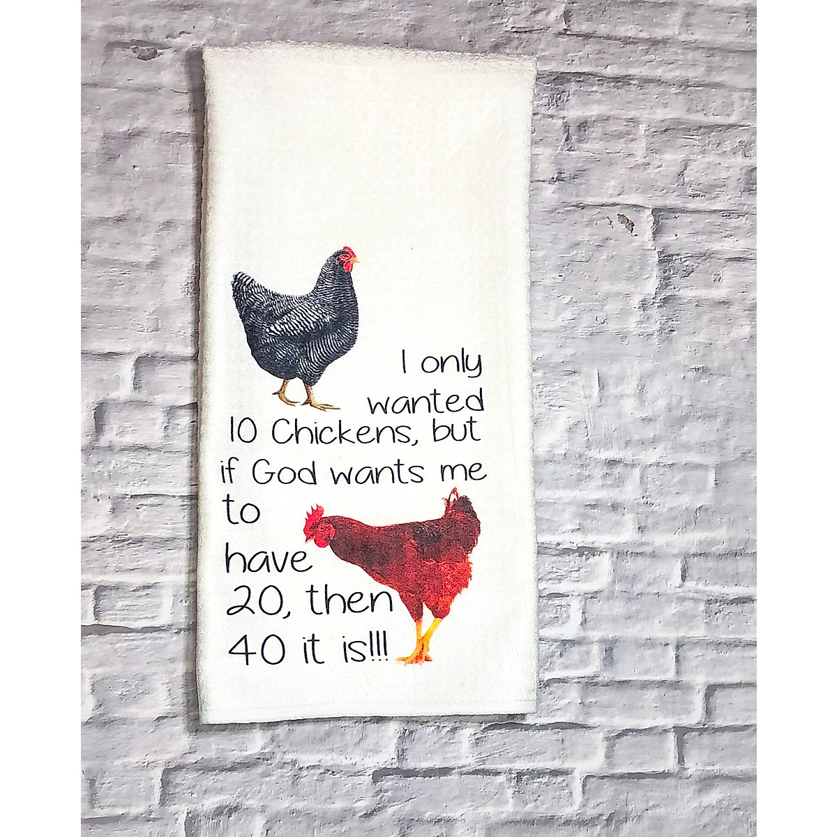 Chicken Hand Towel Humor - Funny Chicken Towel for Chicken Lovers - Chicken Math