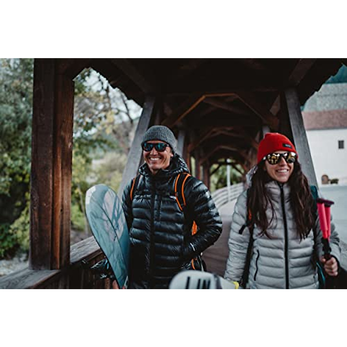 SMITH Embark Sunglasses – Performance Sports Sunglasses with Removable Side Shields for Skiing, Snowboarding & More – For Men & Women – Matte Black + Copper Blue Mirror ChromaPop Photochromic Lenses