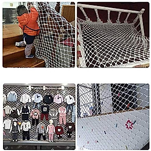 Ynet Child Safety Net, Balcony Anti-Fall Net, Child Climbing Net, Outdoor Stairs Fence Net, White Nylon Rope Decorative Net, Cargo Net, Construction Net, Car Net, 1x5m (Size : 102m(33x5ft))