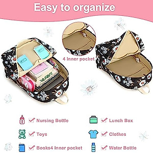 School Backpack for Teen Girls Women Laptop Backpack College Bookbags Middle School Travel Work Commuter Back Pack(Magritte-white)