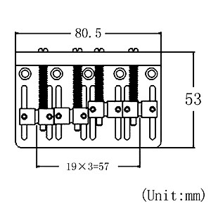 Kmise String Hardtail Electric Guitar Bridge (Z3721)