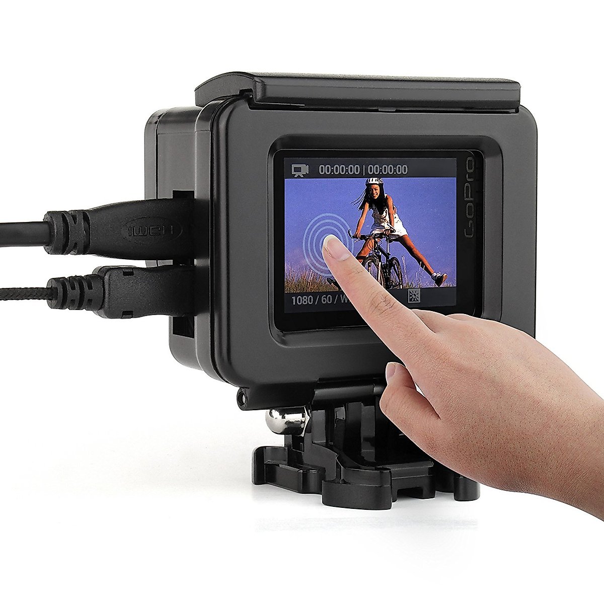 SOONSUN Blackout Side Open Skeleton Housing Case with Skeleton Backdoor for GoPro Hero 4 Black, Hero 4 Silver, Hero 3+, Hero 3 Action Cameras