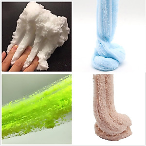 5 Packs Dual Color Cloud Slime Kit with Mint, Lemon, Coffee, Panda, Peach Stress Relief Toy, Super Soft and Non-Sticky, Birthday Gifts Slime Party Favors for Girls and Boys