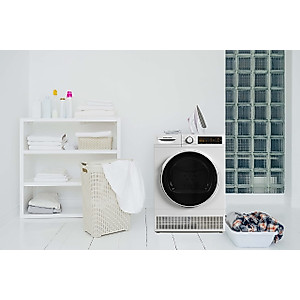 Hamilton Beach Electric Fullsize Ventless Laundry Clothes Dryer, 4 cu. ft. Capacity, with Stainless Steel Tub, Easy Control, 4 Automatic Drying Modes, Apartments, Houses, 24-Inch Width, White