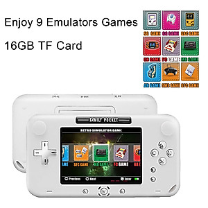Handheld Games Console Built-in 2000 Classic Games 4 Inch Screen Retro Game Player Electronic Travel Games Support TV and 2 Players for Kids Adults