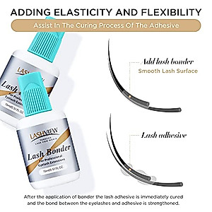 LASHVIEW Lash Bonder for Eyelash Extension,Lash Sealant,Glue Accelerator,Super Bonder Longer Retention,Low Irritation, Water Oil Proof,Increase Lash Retention by up to 30% (15ml)