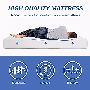 King Mattress, 8 Inch Gel Memory Foam Mattress for Cool Sleep & Pressure Relief, Medium Firm Mattresses/CertiPUR-US Certified/Bed-in-a-Box, King