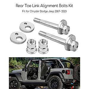 2Pcs Rear Toe Link Alignment Bolts Fit for Jeep Patriot Compass Grand Cherokee Dodge Journey Chryslr 200 Sebring, High Strength Steel Camber Bolt Kit Replace 6508486AA 06508486AA