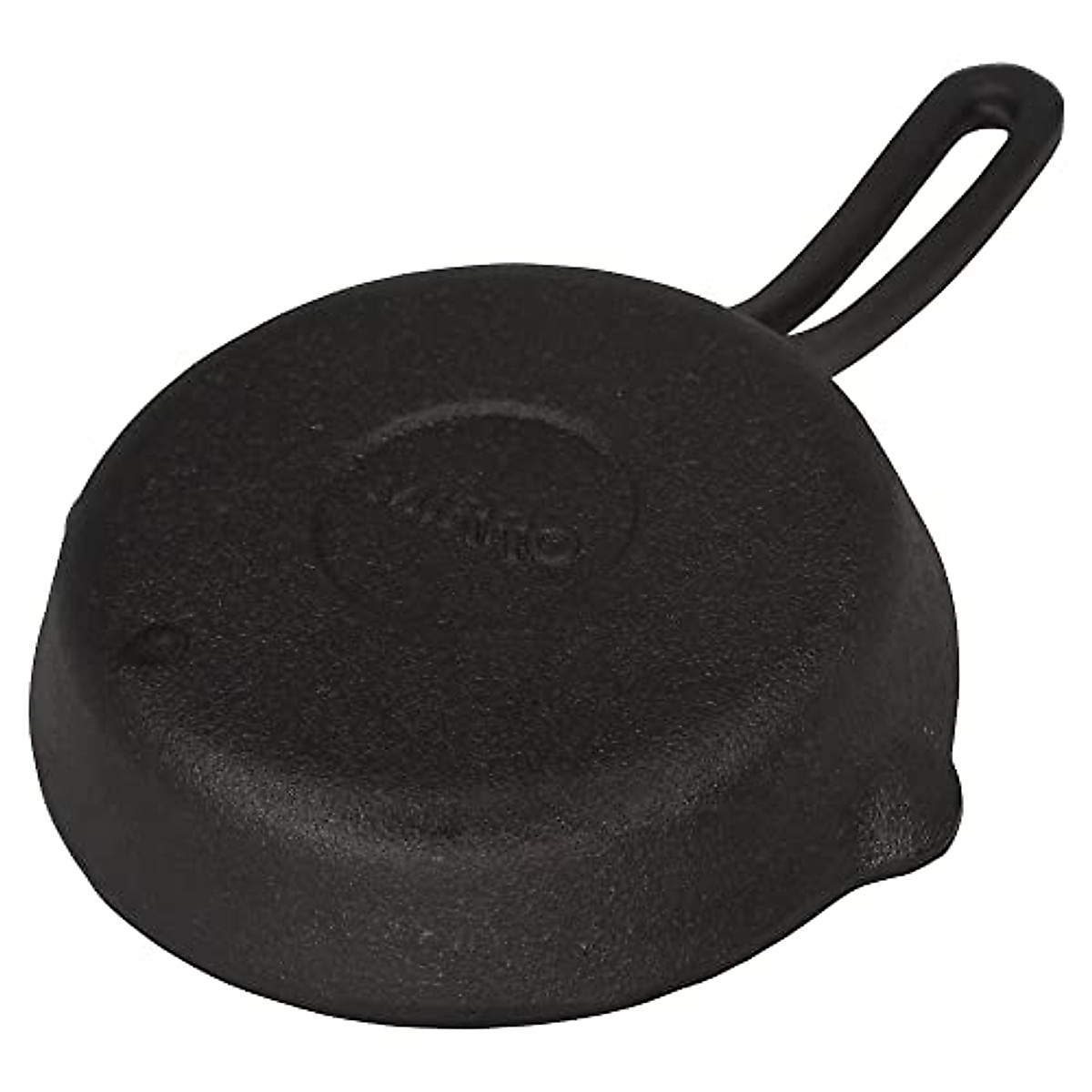 Mirro 4.5" Cast Iron Mini Skillet for Frying Pan with Drip-Spouts, Pre-seasoned Oven Safe Cookware for Camping, Indoor and Outdoor use, Black