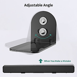 HomeMount Universal Soundbar Wall Mount - Adjustable Sound bar Mounts Mounting Shelf Stand Bracket for Fire TV/Samsung/TCL Channel Home Theater/LG/Vizio/Polk Audio/Klipsch/Insignia/JBL/Sony Sound Bars