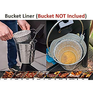 Grill Grease Bucket Liners Replacement Parts BAC407z for Traeger Wood Pellet Grills & Z Grills Smoker,24-Pack