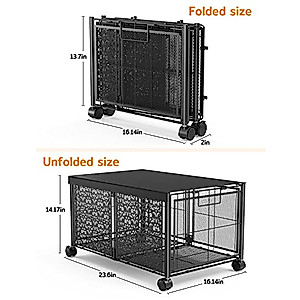 DGD Toy Box Storage, Foldable Metal Toy Boxes, Toy Box Chest with Lid, Toy Box for Boys Girls 73L Toy Storage Organizer with Wheels, for Nursery Room, Playroom, Closet Toy Boxes 1pack