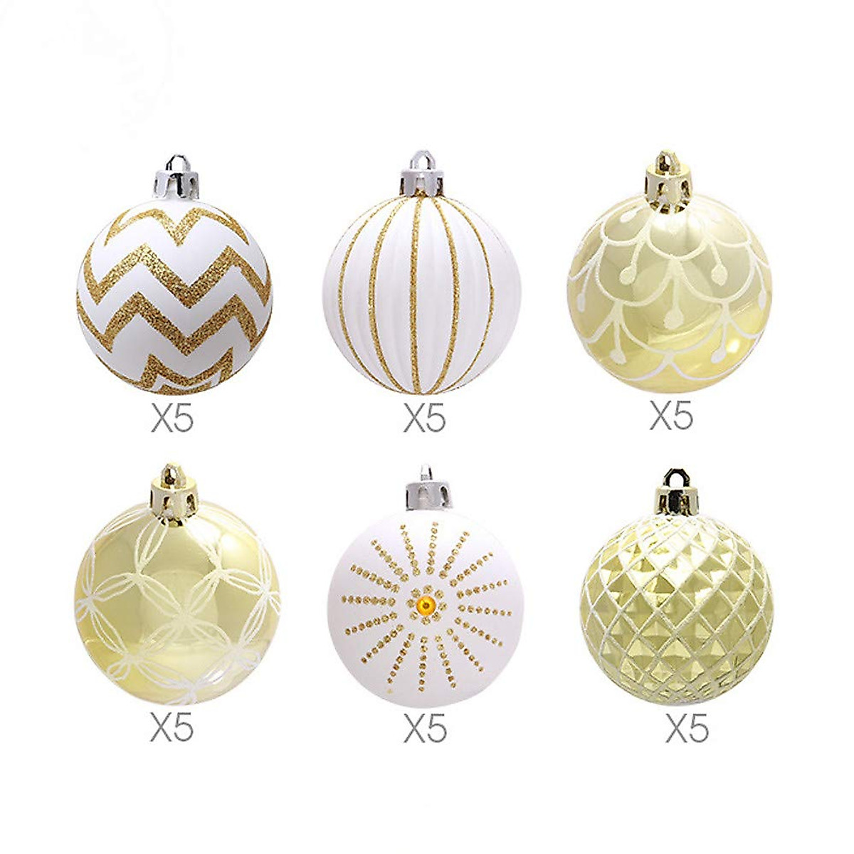 🍀 AIUSD Clearance 🍀, Hanging Balls 30Pcs Christmas Balls Baubles Party Xmas Tree Decorations Hanging Ornament Decor Christmas Balls Christmas New Year Decoration