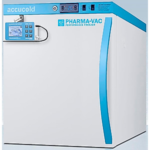 Summit Appliance AFZ1PVDL2BLHD 1.4 Cu.Ft. Countertop Purpose-Built Storage Freezer w/NIST Calibrated Temperature Logger (DDL), Left Hand, 22.25"H x 18.5"W x 23.25"D