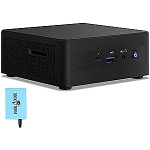 Intel NUC BXNUC9i5QNX1 Home & Business Mini Desktop i5-9300H 4-Core 2.40GHz, RAM, UHD 630, WiFi 6, BT 5.2, HDMI, USB 3.1, SD Card, No OS w/Hub