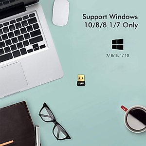 Mini USB Bluetooth 5.0 Adapter for PC,USB2.0 Bluetooth EDR Dongle for Desktop PC Laptop Compatible with Windows 10/8.1/8 /7 (Need Installed Driver)