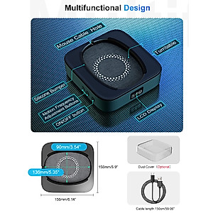 EAXBUX Mechanical Mouse Jiggler,Undetectable Mouse Mover Jiggler Device with Interval Timer Adiustable,LED Display and Random Movement,Gift for Man Keeping PC/Laptop Active to lmprove Work Efficiency